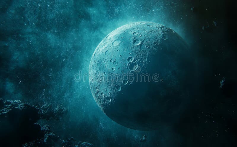 This is a 3D Illustration of the Earth Planet and Moon. it is a High ...