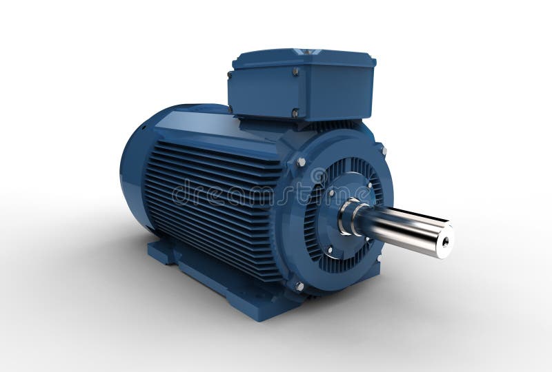3d Illustration of Electric Motor Stock Illustration - Illustration of ...