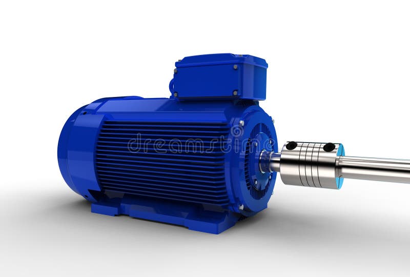 3d Illustration of Electric Motor Stock Illustration - Illustration of ...