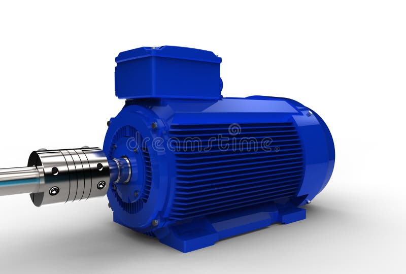 3d Illustration of Electric Motor Stock Illustration - Illustration of ...