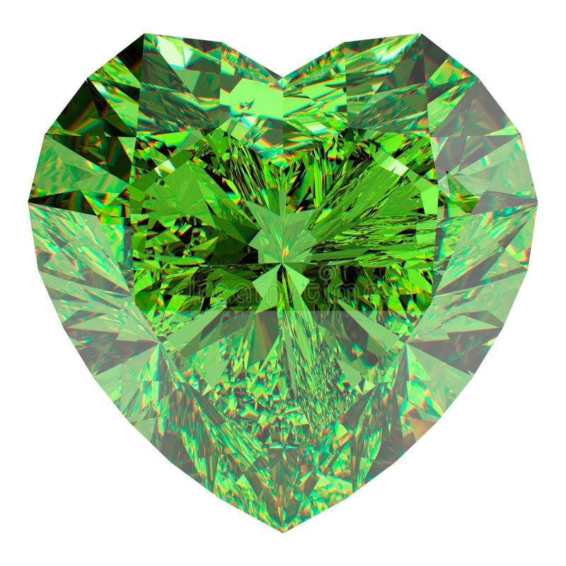 3D Illustration of Emerald Isolated on Transparent Background Stock ...