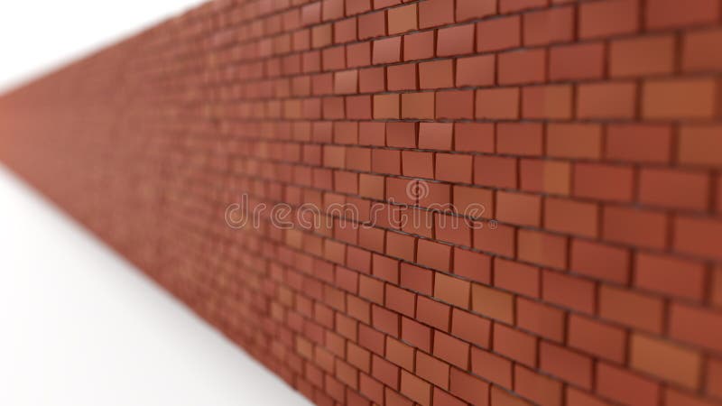 3d Illustration of Endless Brick Wall Stock Illustration - Illustration ...