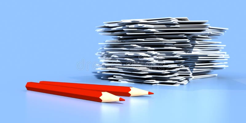 A 3D Illustration of an Envelope Stack 04 Stock Illustration ...