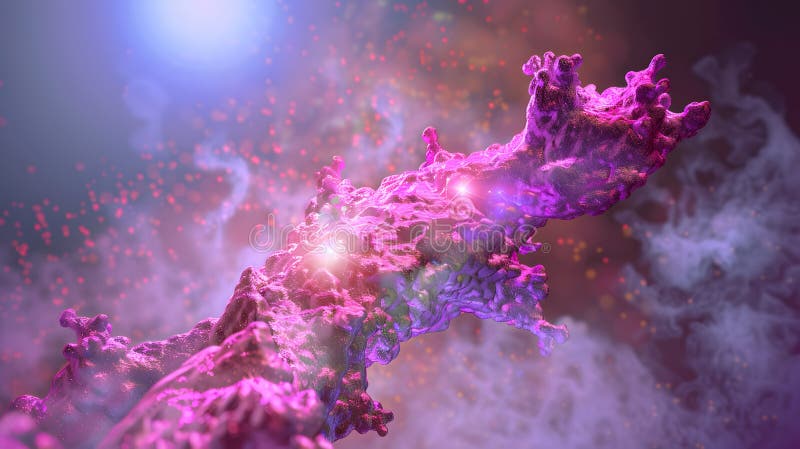 3D Illustration of Enzyme Catalysis Showing. Stock Illustration ...