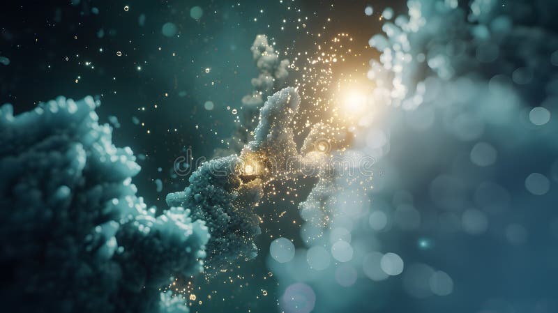 3D Illustration of an Enzyme and Substrate Stock Illustration ...