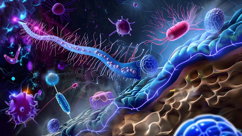 3D Illustration of an Enzyme-substrate Stock Illustration ...
