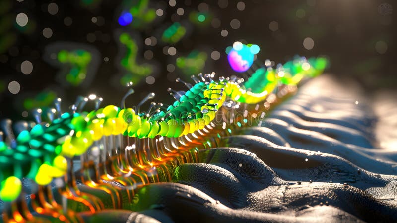 3D Illustration of an Enzyme-substrate. Stock Illustration ...