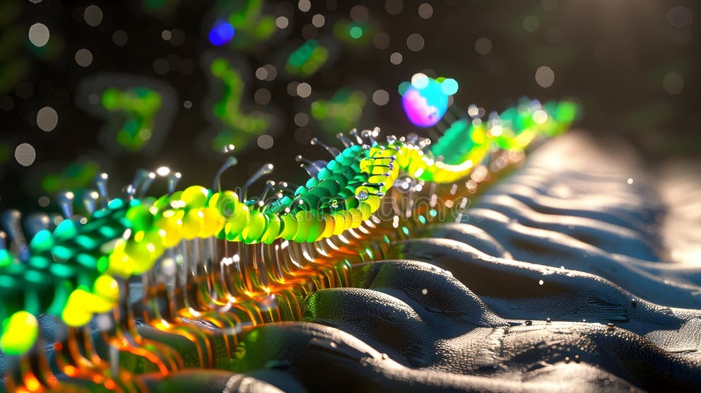 3D Illustration of an Enzyme-substrate. Stock Illustration ...