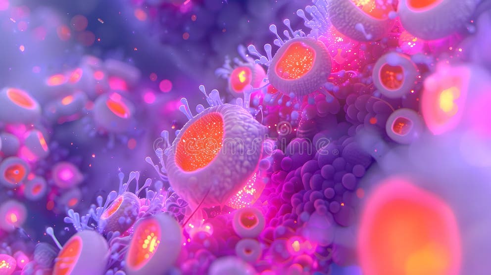 3D Illustration of an Enzyme-substrate. Stock Illustration ...