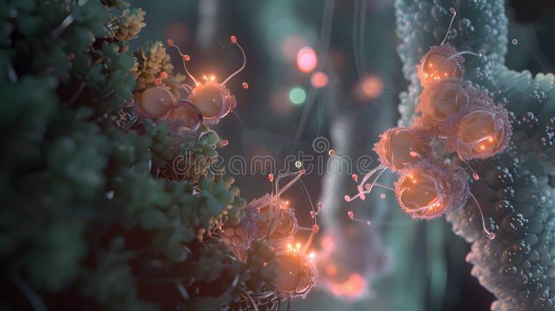Illustration of Enzymes Catalyzing Stock Illustration - Illustration of ...