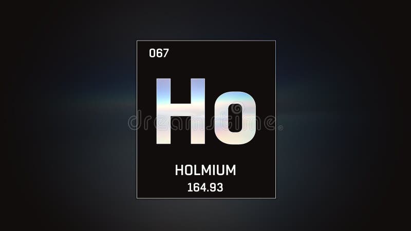 Erbium As Element 68 of the Periodic Table 3D Illustration on Grey ...