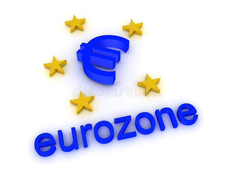 3D Illustration of Euro Zone Logo Stock Illustration - Illustration of ...