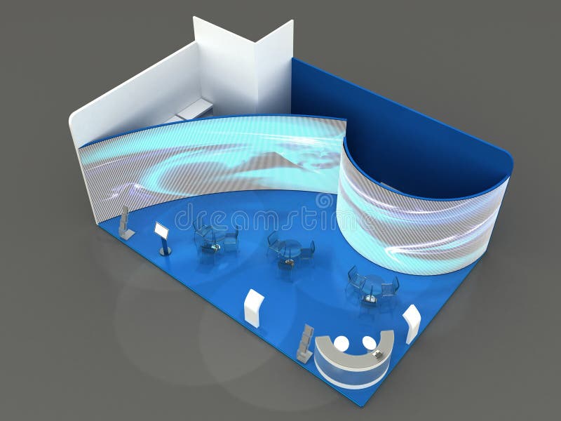 3d Illustration of an Exhibition Stand Stock Illustration ...