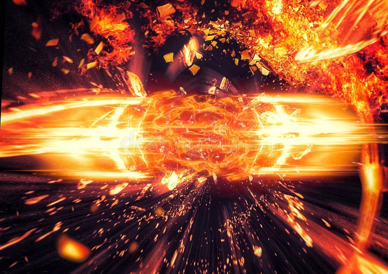 Exploding and Burning Fire Flames Abstract Background Stock Photo ...