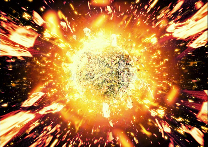 3d Illustration of Exploding Sun Stock Illustration - Illustration of ...