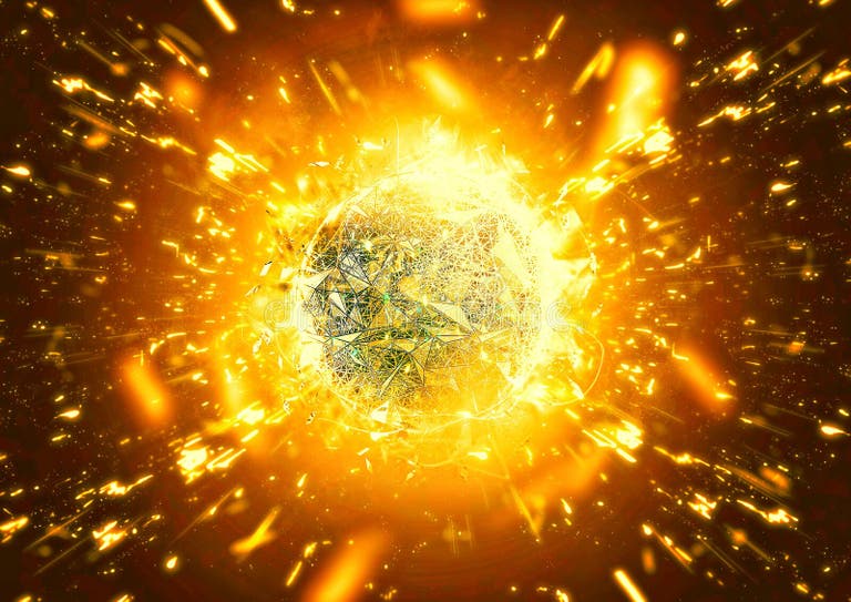 3d Illustration of Exploding Sun Stock Illustration - Illustration of ...