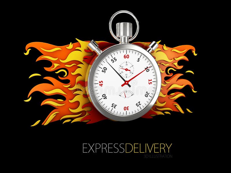 3d Illustration of Express Delivery Icon for Apps and Website. Delivery ...