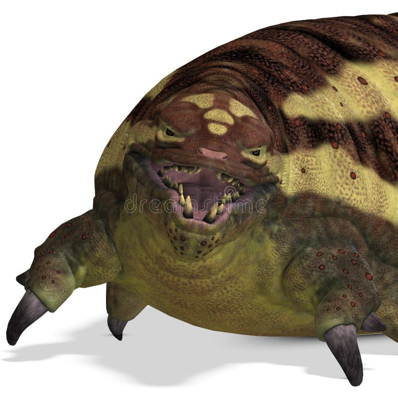 3D-illustration of a Extinct Dinosaur Worm. Isolated Rendering Object ...