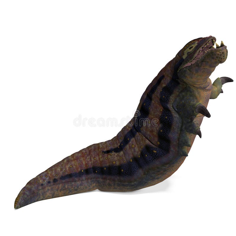 3D-illustration of a Extinct Dinosaur Worm. Isolated Rendering Object ...