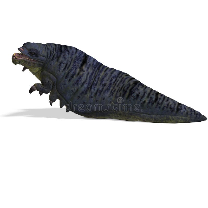 3D-illustration of a Extinct Dinosaur Worm. Isolated Rendering Object ...