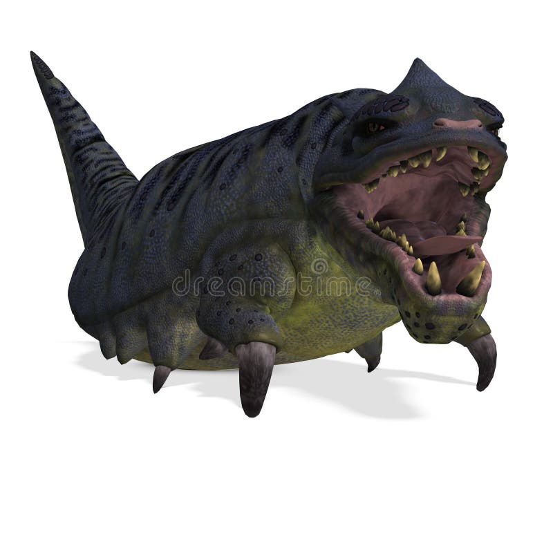 3D-illustration of a Extinct Dinosaur Worm. Isolated Rendering Object ...