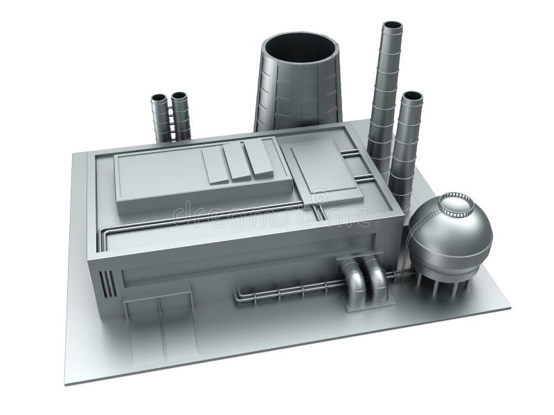 Steel factory building stock illustration. Illustration of detail ...