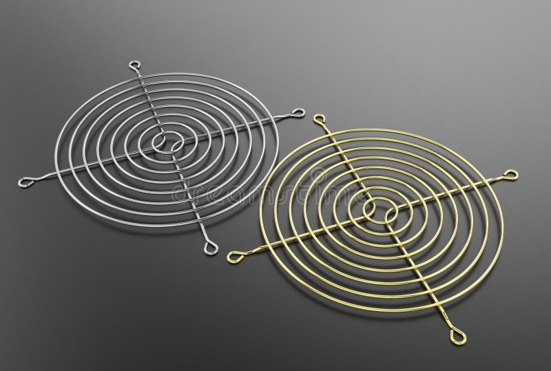 3D Illustration of Fan Grill Stock Illustration - Illustration of black ...