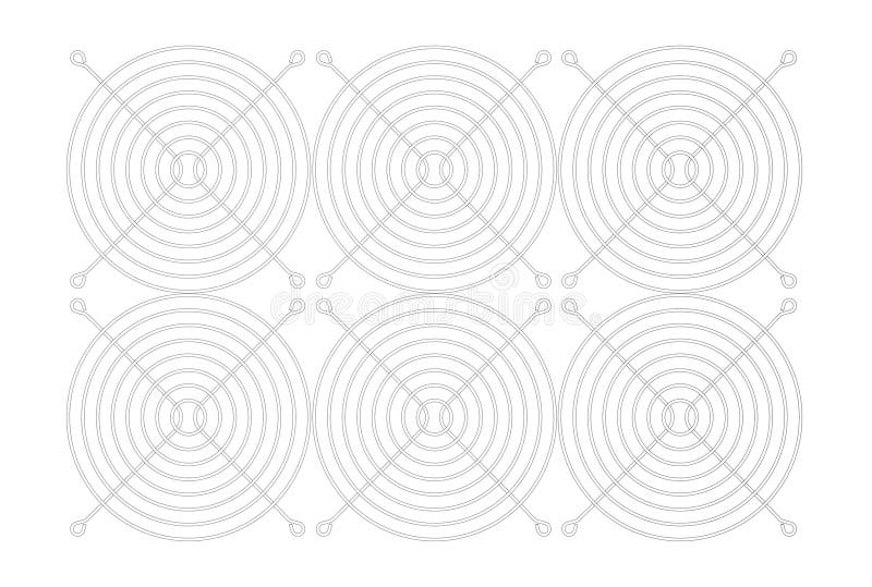 3D Illustration of Fan Grill Stock Illustration - Illustration of ...