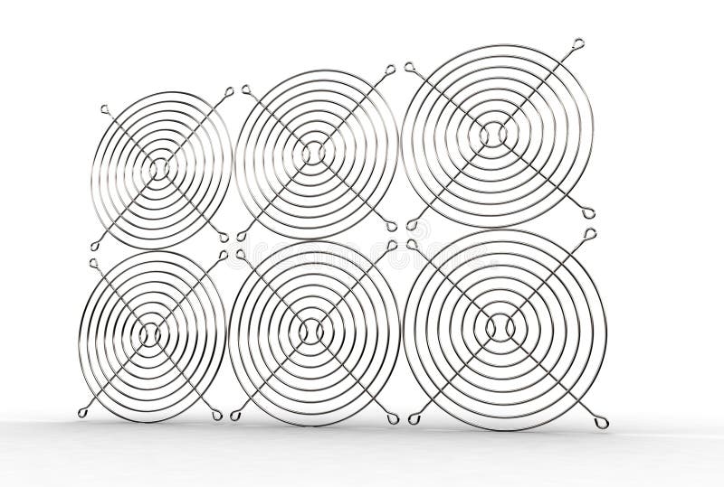 3D Illustration of Fan Grill Stock Illustration - Illustration of ...