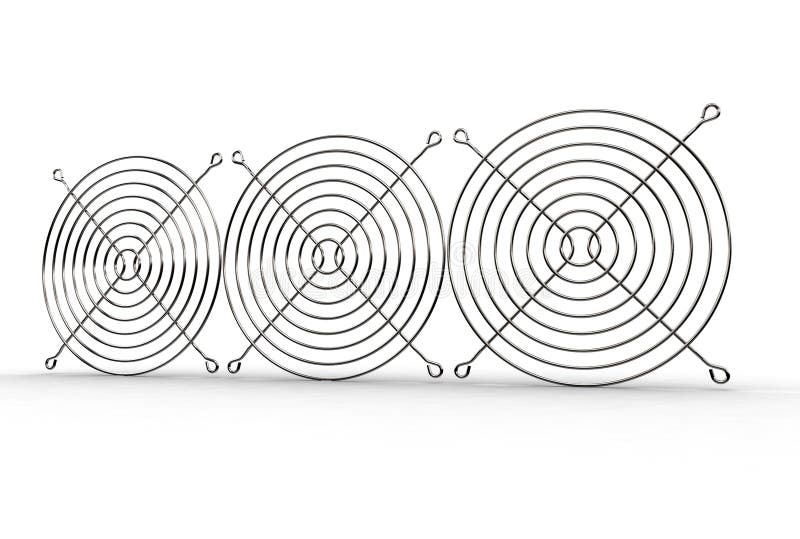 3D Illustration of Fan Grill Stock Illustration - Illustration of ...