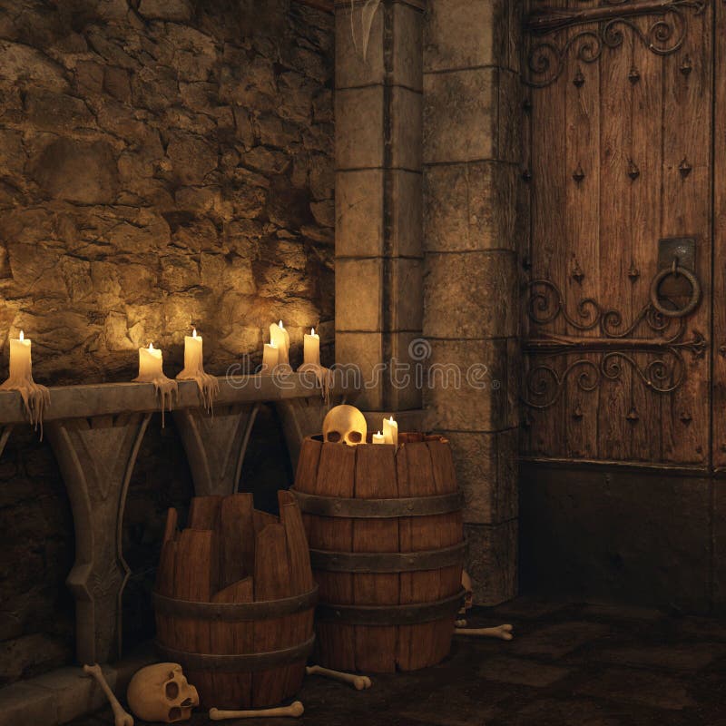 Fantasy Medieval Dungeon Architecture Construction 3d Illustration ...