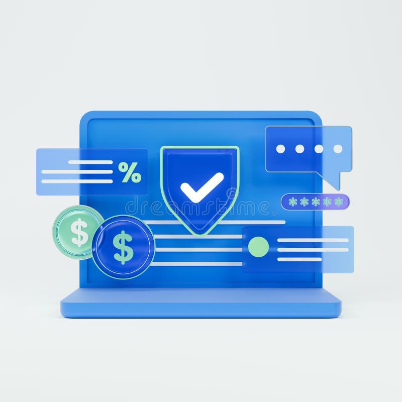 A Sleek 3D Finance Icon Symbolizing Growth, Stability, and Secure ...