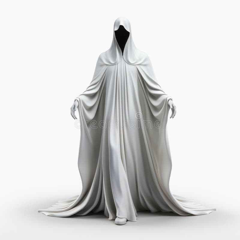3d Phantom Figurine in Elaborate Cloak on White Background Stock ...