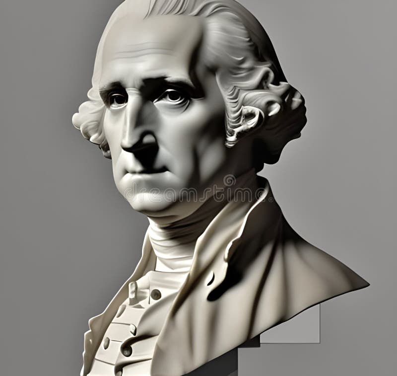 Bust of President George Washington Stock Illustration - Illustration ... Bust of President George Washington Stock Illustration - Illustration ...