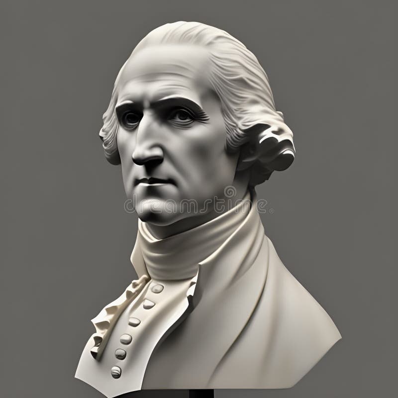 Bust of President George Washington Stock Illustration - Illustration ... Bust of President George Washington Stock Illustration - Illustration ...