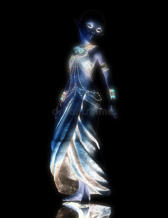 3D Illustration of a Female Alien Stock Illustration - Illustration of ...