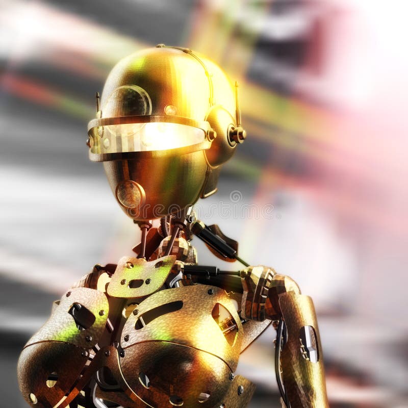 3D Illustration of a Fembot Stock Illustration - Illustration of ...