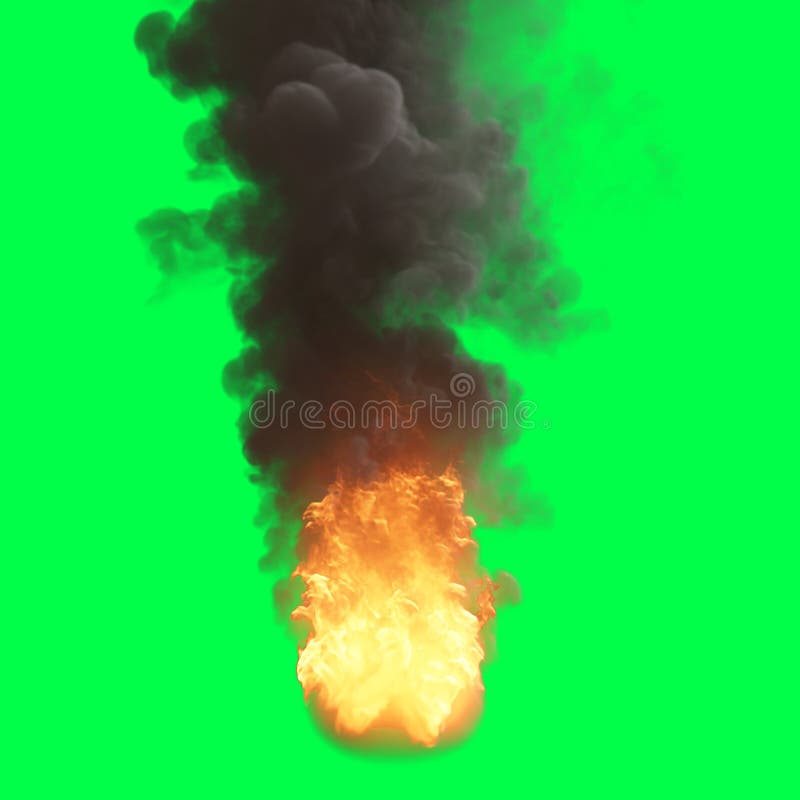 Fire ball on green screen stock illustration. Illustration of animated ...