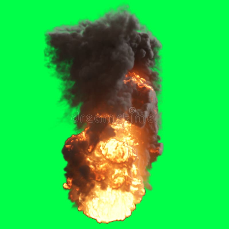 Fire ball on green screen stock illustration. Illustration of point ...