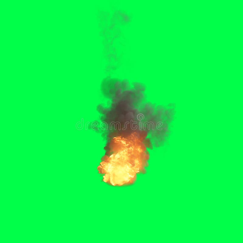 Fire ball on green screen stock illustration. Illustration of fireball ...