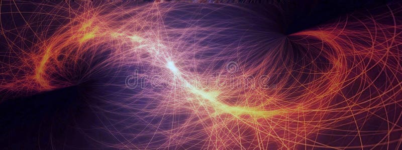 3d Illustration of Flames Burning in Abstract Shape Stock Illustration ...