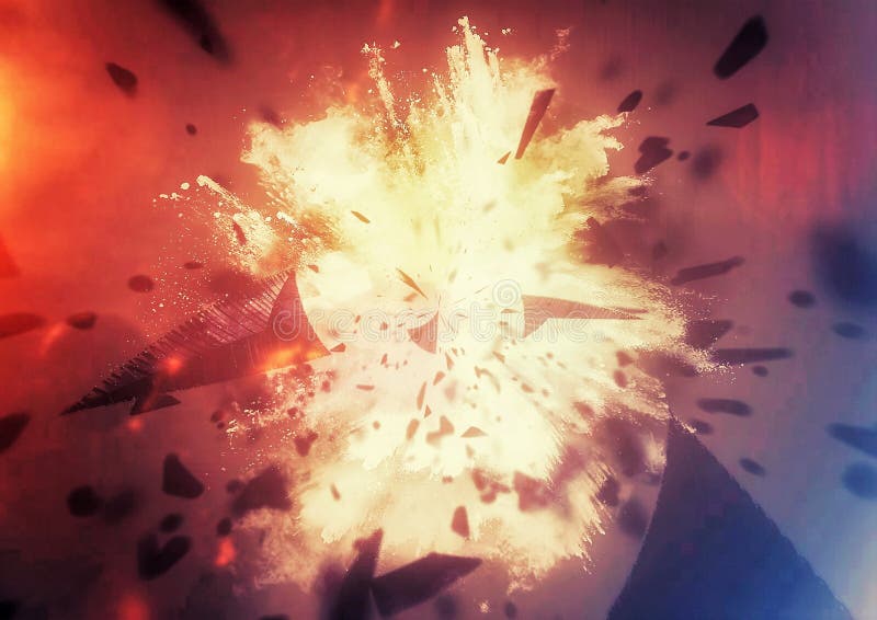 Exploding Fire Flame and Smoke Illustration Background Stock ...