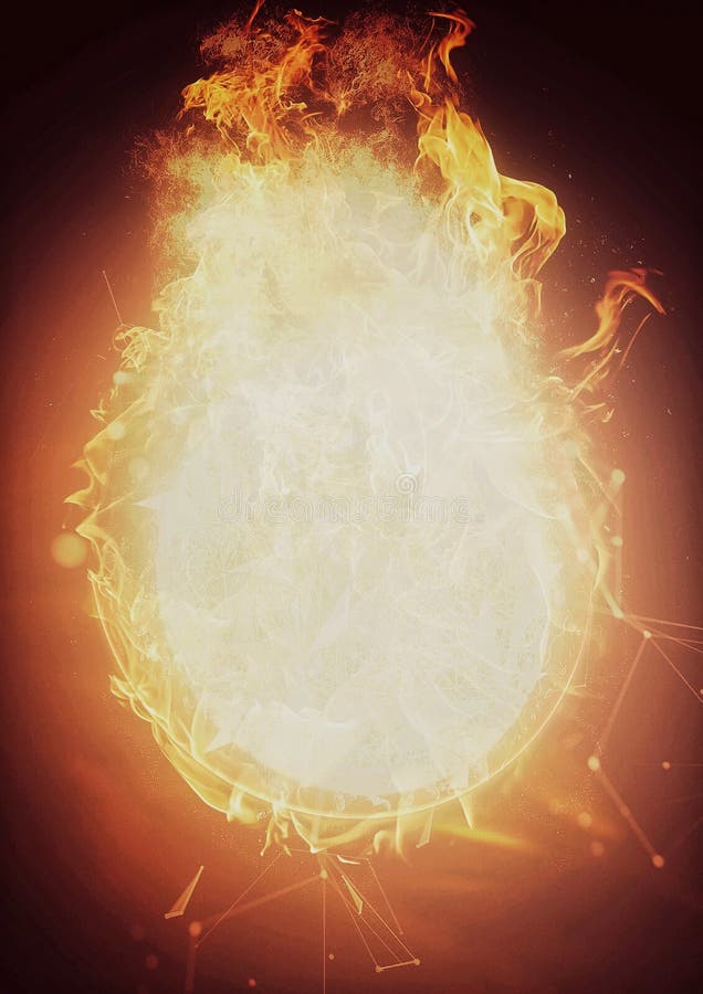 3d Illustration of Burning Fireball Stock Illustration - Illustration ...