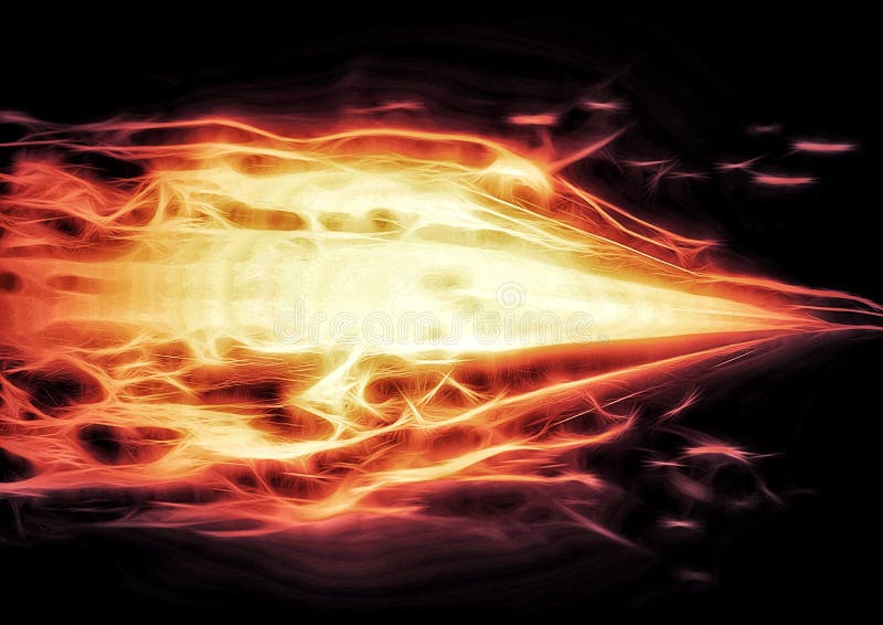 3d Illustration Of Fired Flaming Arrows Stock Illustration