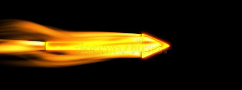 3d Illustration of Fired Flaming Arrows Stock Illustration ...