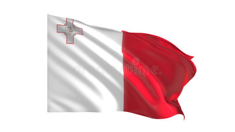 Malta Flag National Flag on White Background. Stock Illustration ...