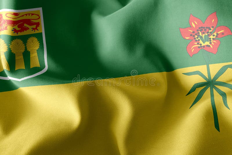 Flag of Saskatchewan from Brush Strokes. Blank Map of Saskatchewan ...