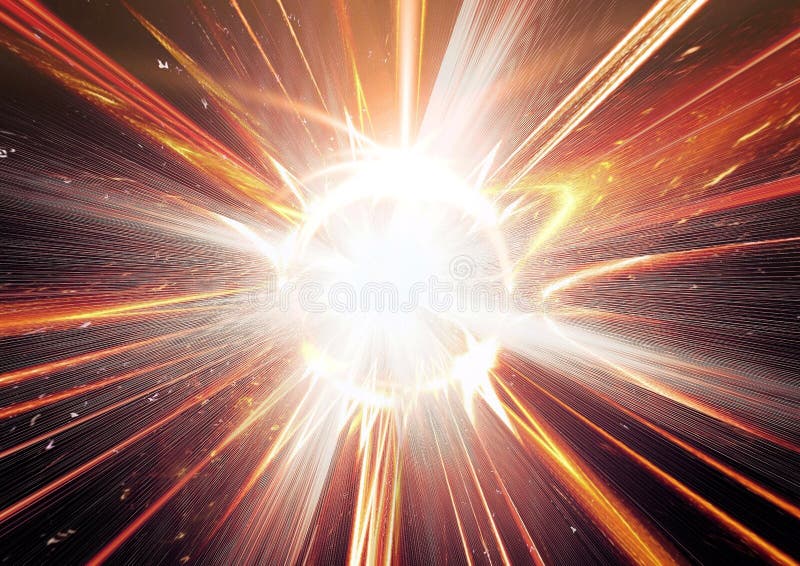 3d Illustration of Exploding Fireball Stock Illustration - Illustration ...