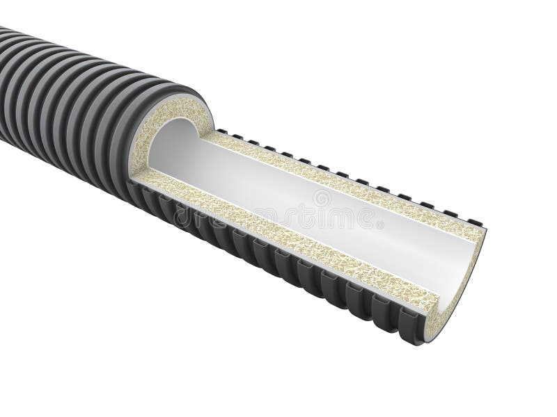 3d Illustration of Flexible Rubber Cable Cover with Hidro Isolation ...