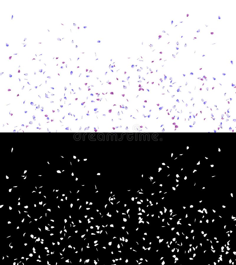 3D Illustration of a Flower Petals Flow with Alpha Layer Stock ...